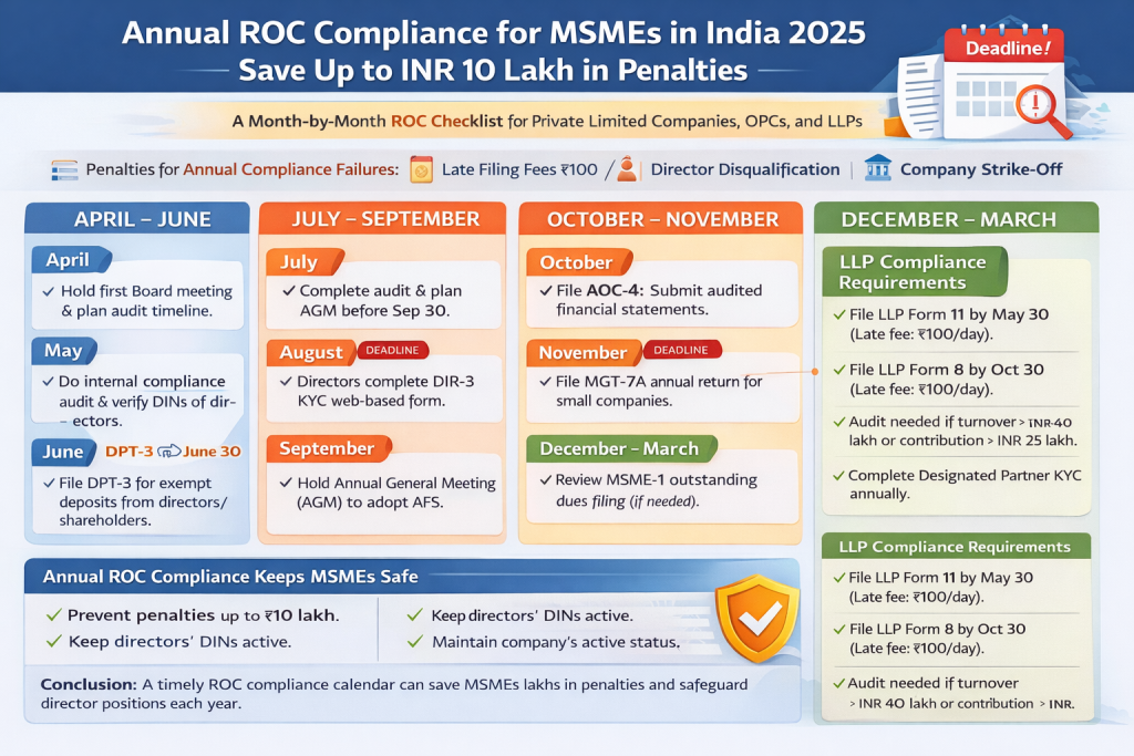 Annual ROC Compliance 2025 for MSMEs | Avoid ₹10L Penalty